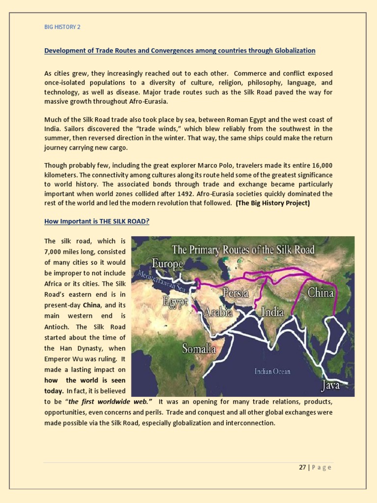 Development of Trade Routes and The Silk Road | PDF