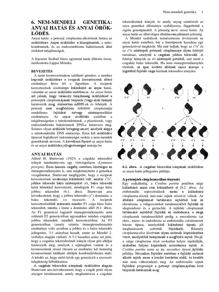 Nem-Mendeli Genetika. Fejezet | PDF