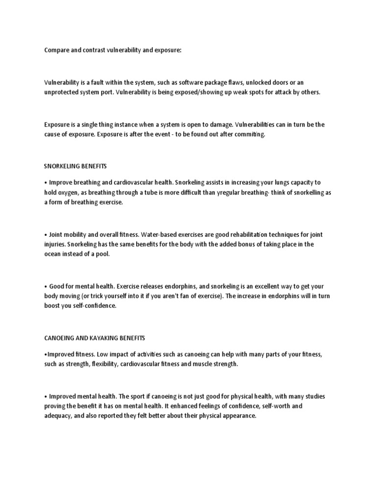 Compare and Con-WPS Office | PDF | Swimming | Physical Fitness