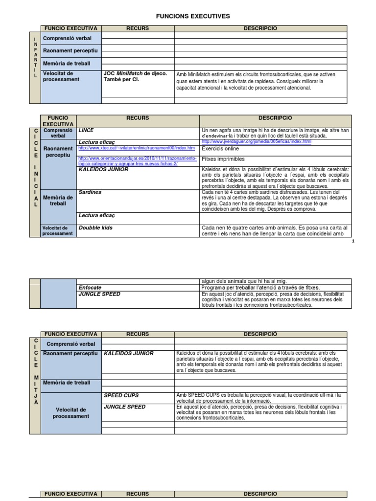 Funcions Executives | PDF