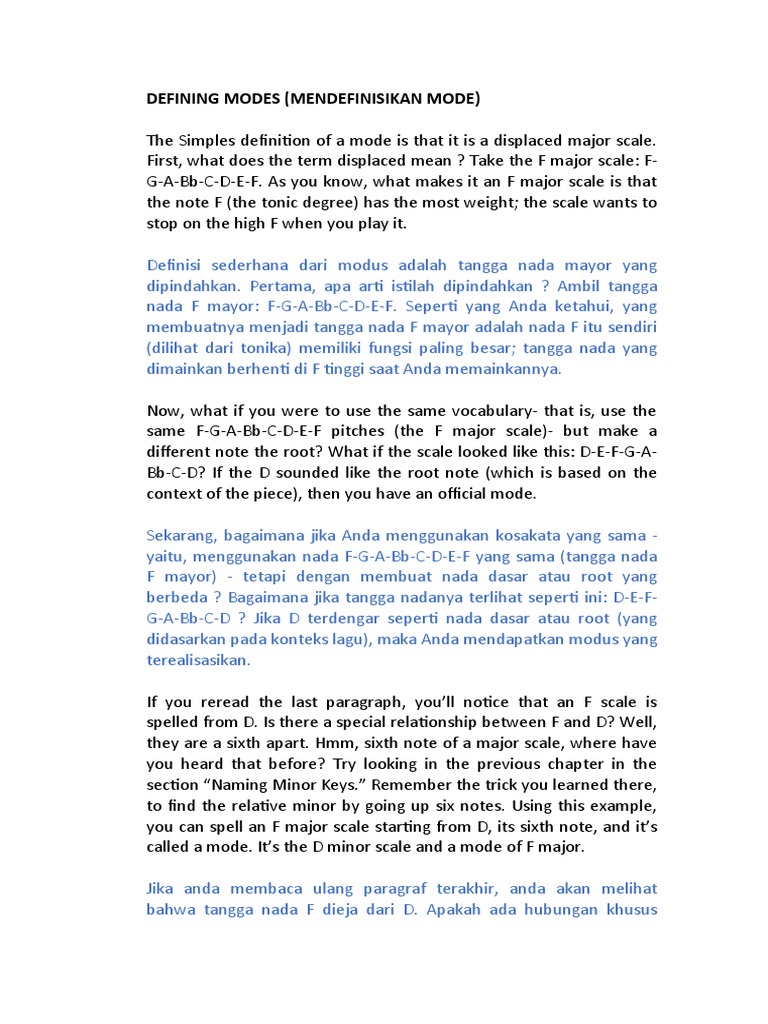 Defining Modes | PDF