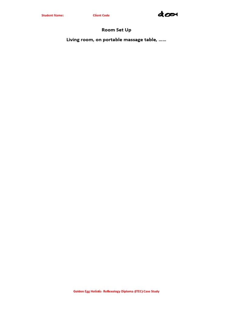 Golden Egg Holistic-Reflexology Case Study Template | PDF | Sleep ...