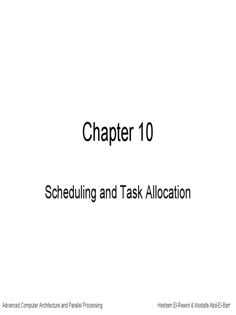 Scheduling and Task Allocation | Download Free PDF | Parallel Computing | Scheduling (Computing)
