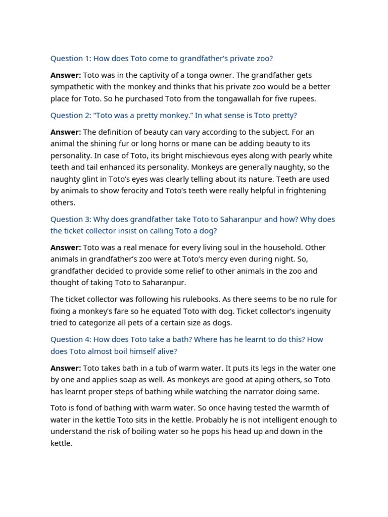 The Adventures of Toto | PDF