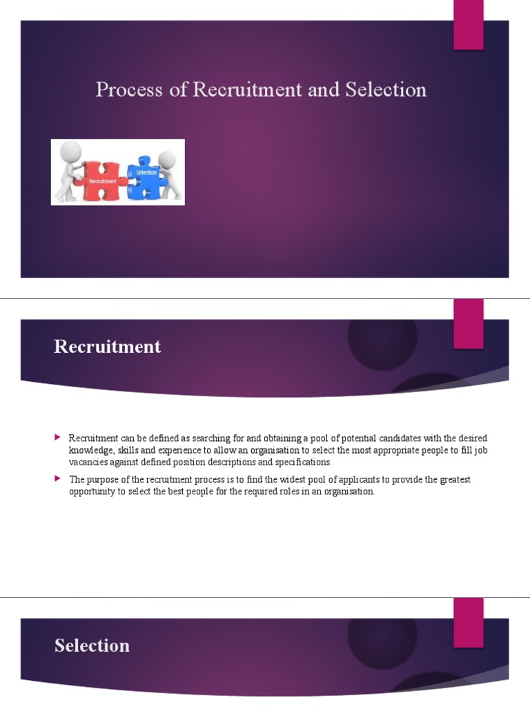 Process of Recruitment and Selection | PDF | Recruitment | Interview