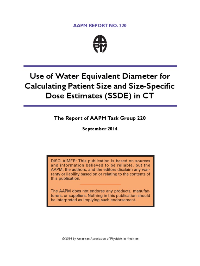 RPT - 220 - Use of Water Equivalent Diameter For Calculating Patient ...