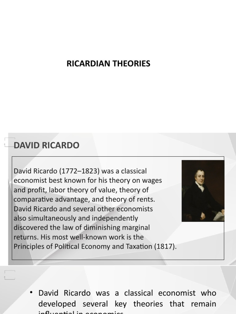 Theory of Ricardo | PDF | Economics | Value (Economics)