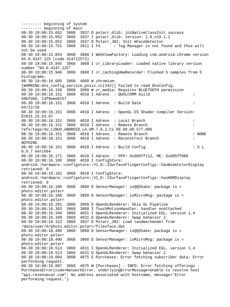 Logcat 1598785695620 | PDF | Android (Operating System) | Computer Architecture