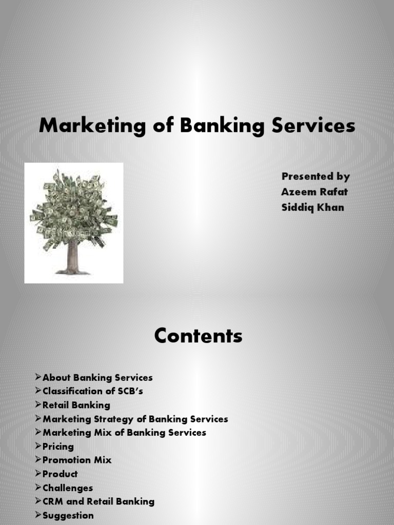 Marketing of Banking Services | PDF | Marketing | Banks