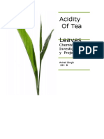 Chemistry Investigatory Project: Acidity in Tea Leaves | PDF