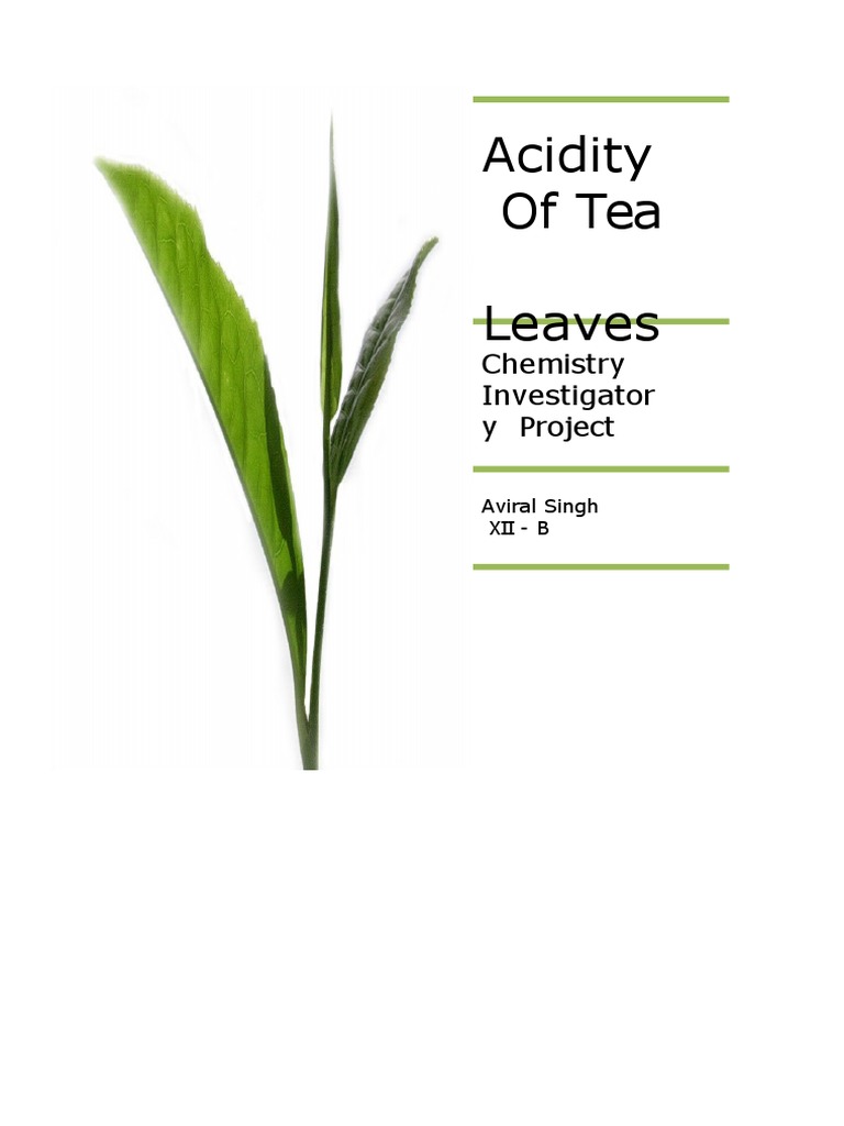 Acidity of Tea Leaves: Chemistry Investigator y Project | PDF | Tea ...