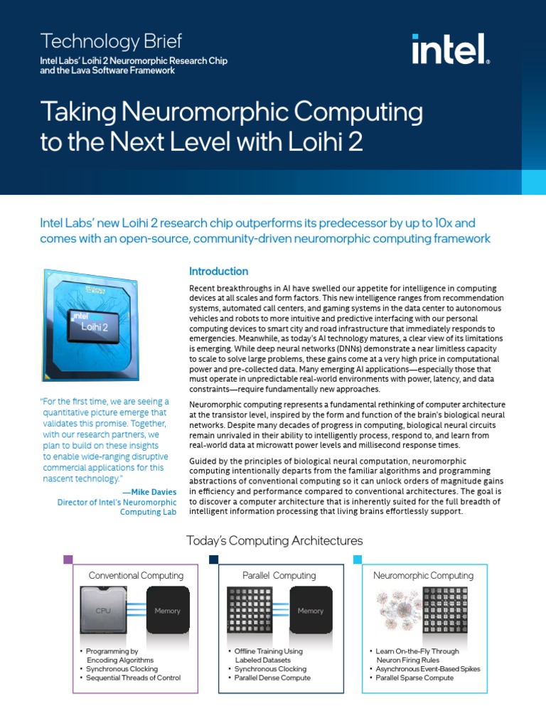 Taking Neuromorphic Computing To The Next Level With Loihi 2 | PDF ...