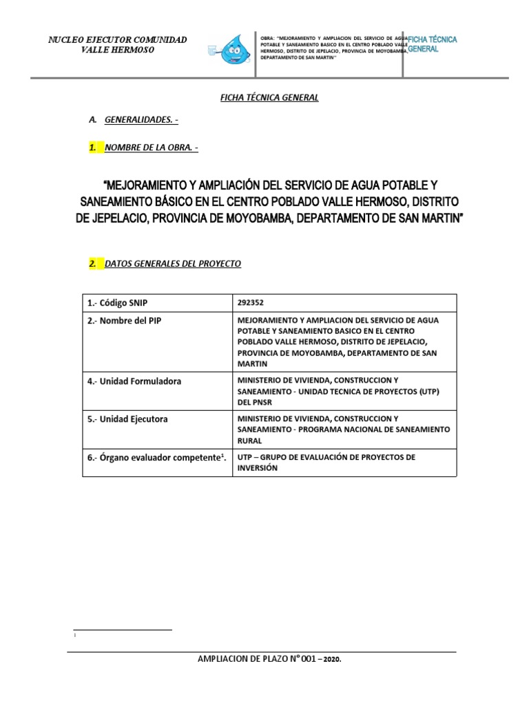 Expediente de Ampl de Plazo ANTA ANTA-Abril | PDF | Presupuesto | Agua