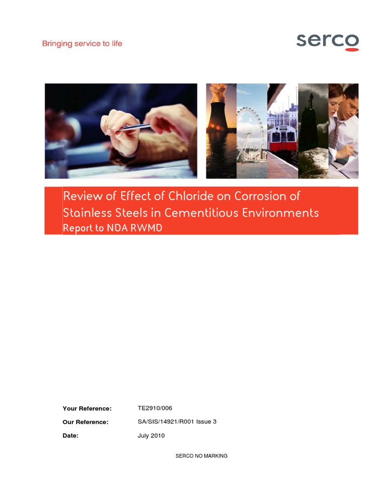 Review of Effect of Chloride On Corrosion of Stainless Steels in Cementitious Environments | PDF ...