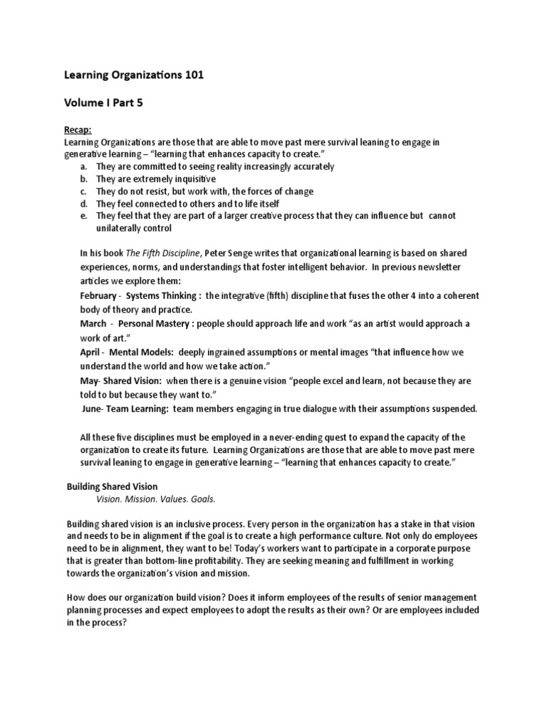 Volume 1 Part 5 - Building Shared Vision | PDF | Cognition | Wide Area ...