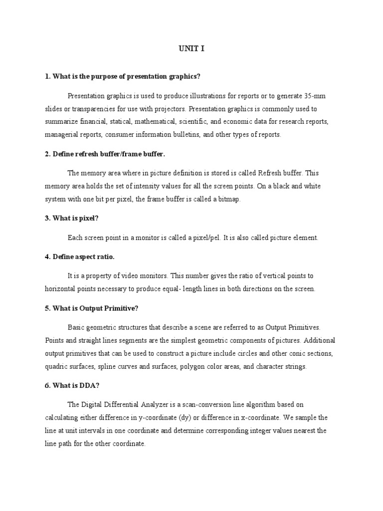 What Is The Purpose of Presentation Graphics?: Unit I | Download Free PDF | Data Compression | 2 ...