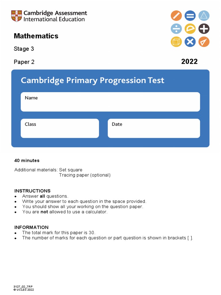Mathematics: Stage 3 Paper 2 | PDF