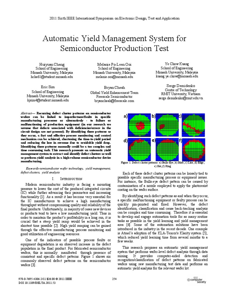 Automatic Yield Management System | PDF | Statistical Classification ...