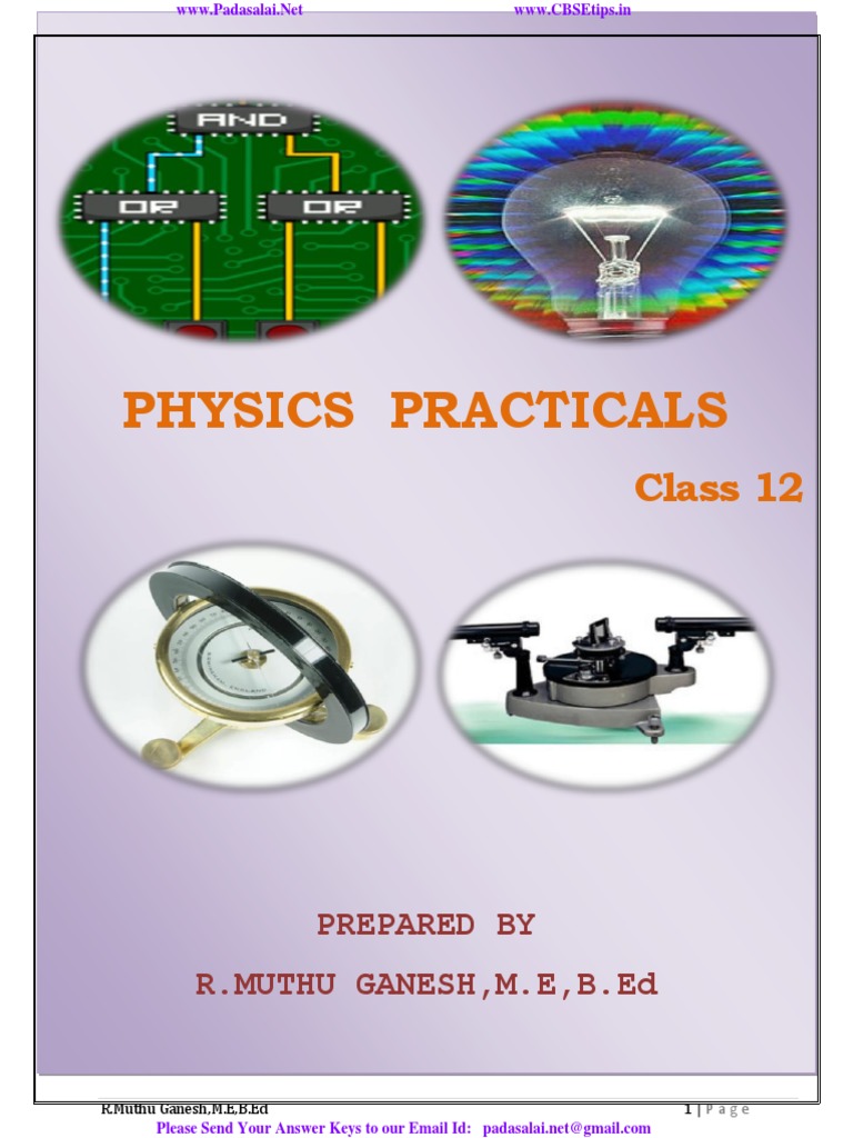1-12th Physics - Practicals Guide 2020-2021 - English Medium Download ...
