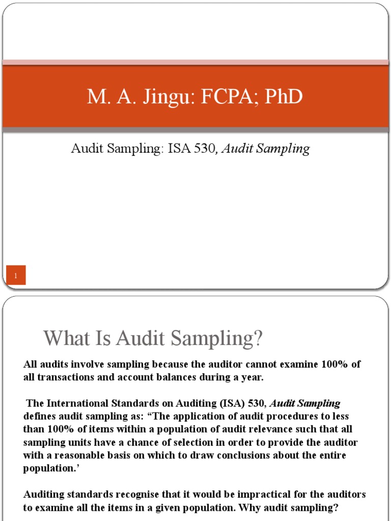 Audit Sampling | PDF | Audit | Sampling (Statistics)