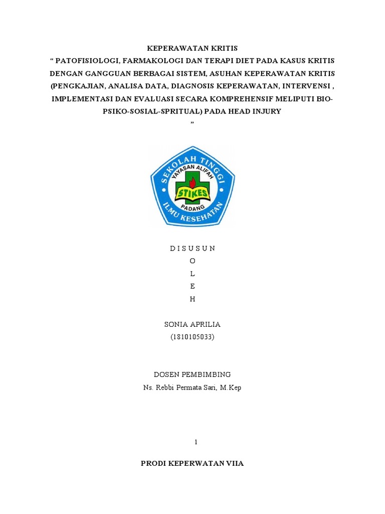 Kep Kritis Sonia Aprilia KLP 2 | PDF