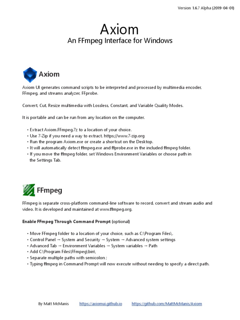 Axiom User Guide | Download Free PDF | Command Line Interface | Software Engineering