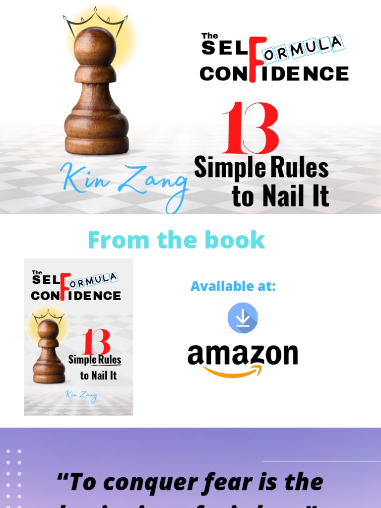 The Self Confidence Formula by Kin Zang | PDF | Cognitive Science ...