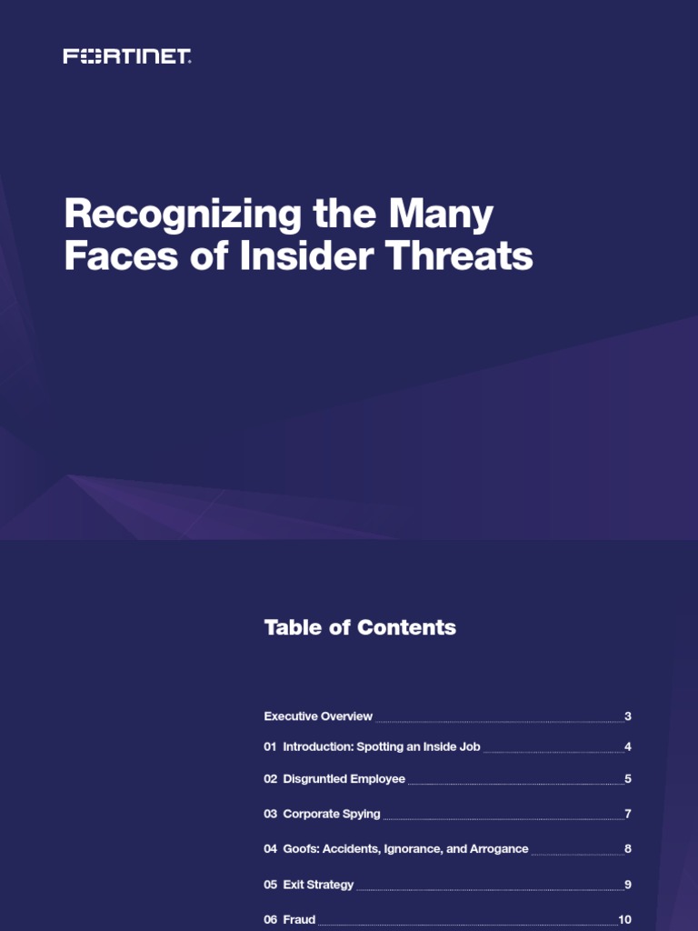 Recognizing The Many Faces of Insider Threats | Download Free PDF ...