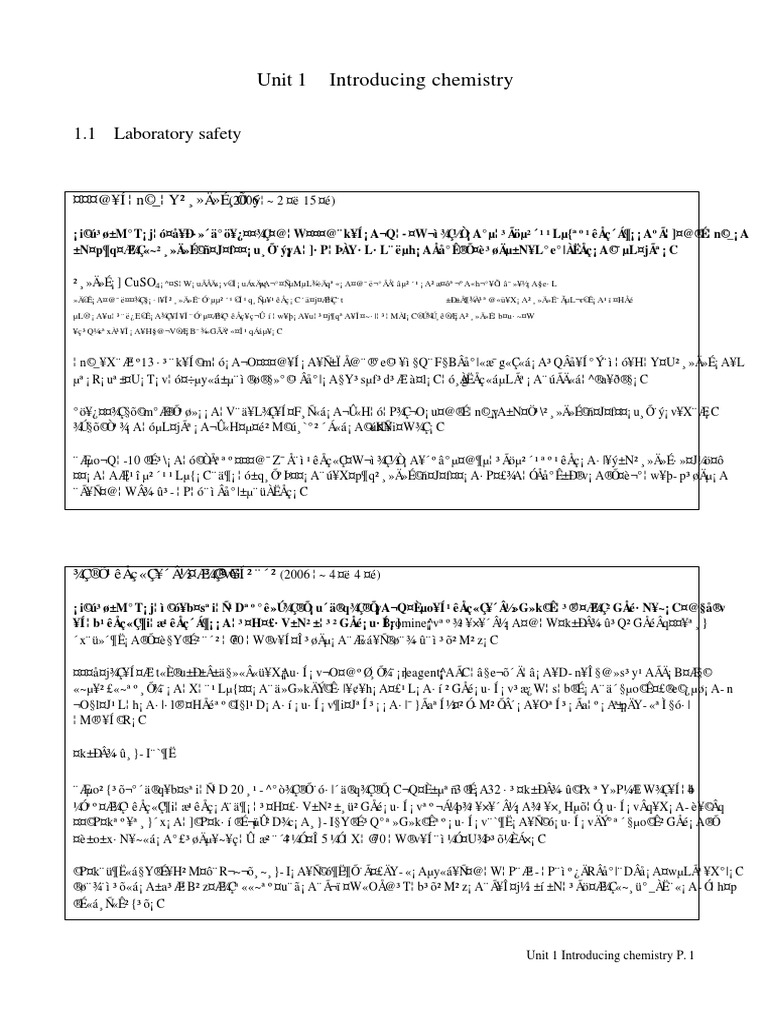 E1 - Introducing Chemistry | PDF
