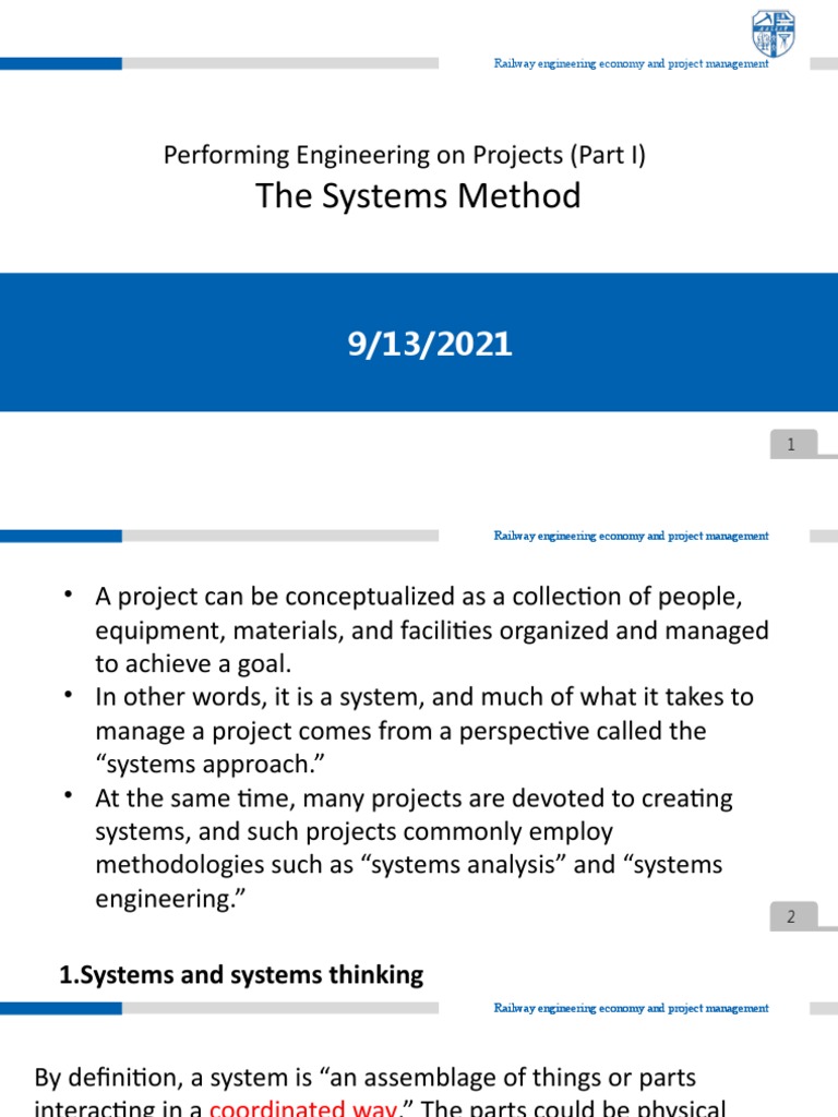 Systems Approach in Project Management | PDF | System | Project Management