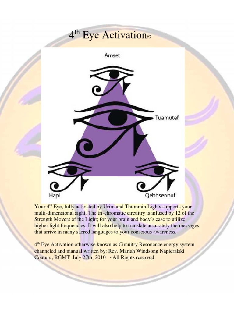 4th Eye Activation English 2015 Personal | PDF | Self-Improvement