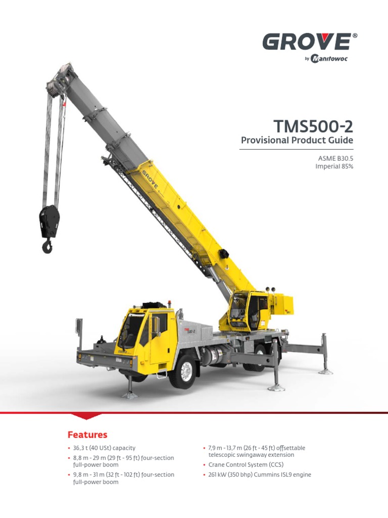 Provisional Product Guide: Features | PDF | Crane (Machine) | Vehicles