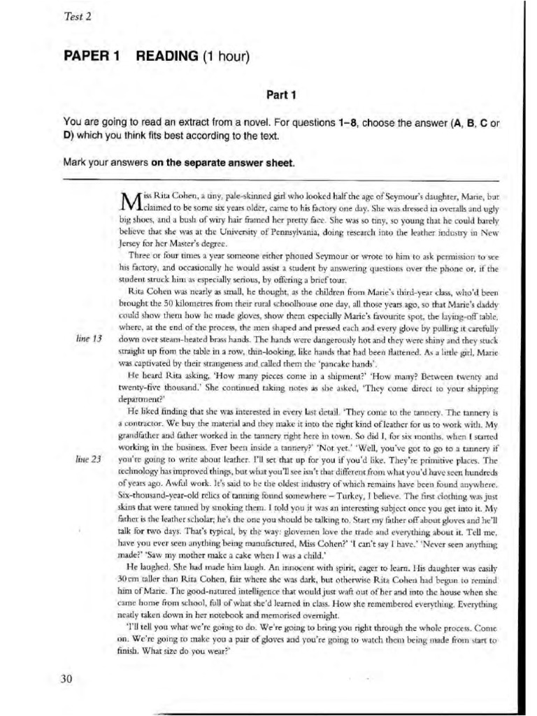 English Reading Listening Practice PDF