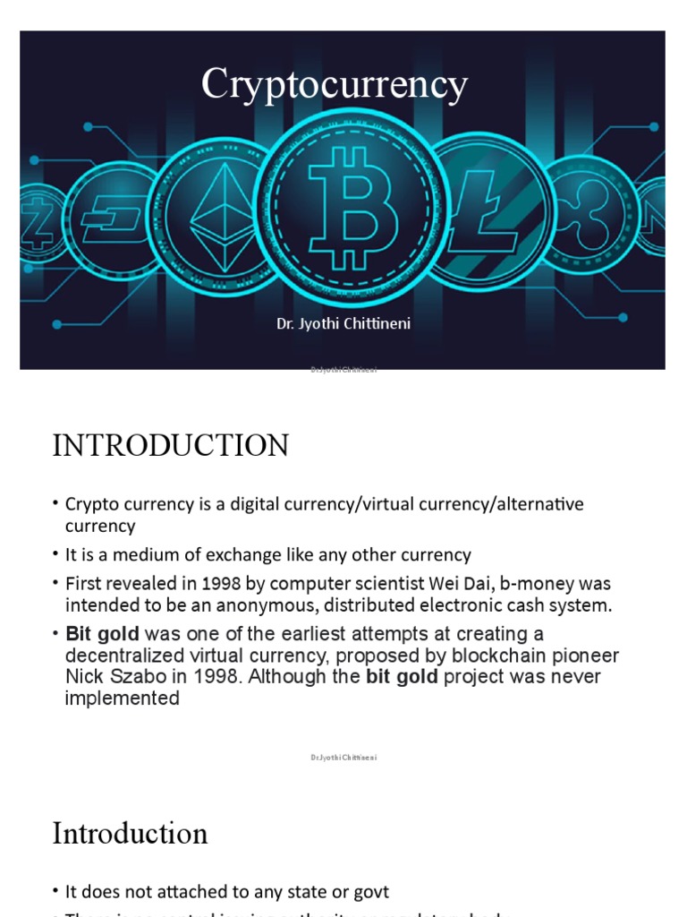 Introduction To Cryptocurrency | PDF | Cryptocurrency | Bitcoin