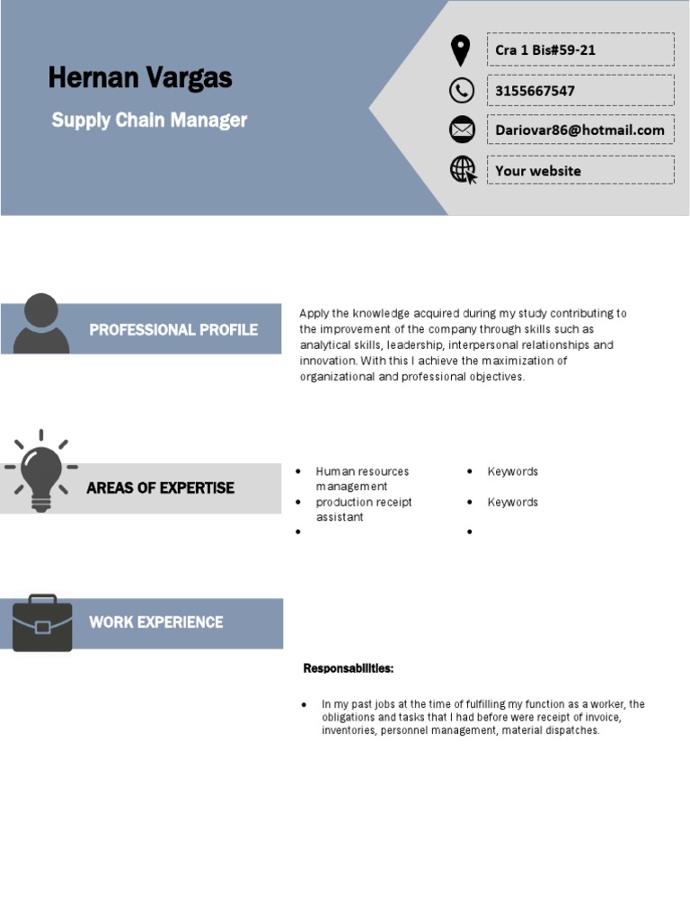 Curriculum Vitae Format Hernan Vargas | Download Free PDF | Human Resource Management | Cognition