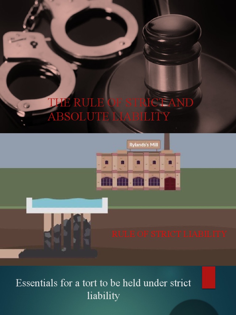 The Rule of Strict and Absolute Liability | PDF | Legal Liability | Tort