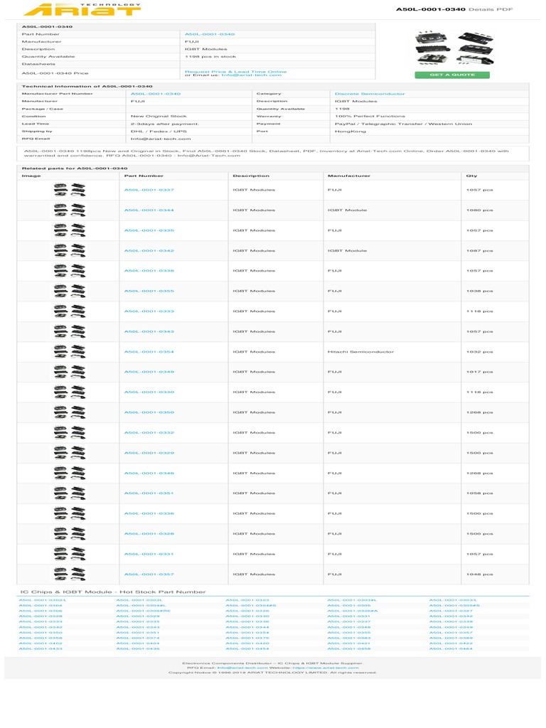 Details PDF: Image Part Number Description Manufacturer Qty | PDF ...