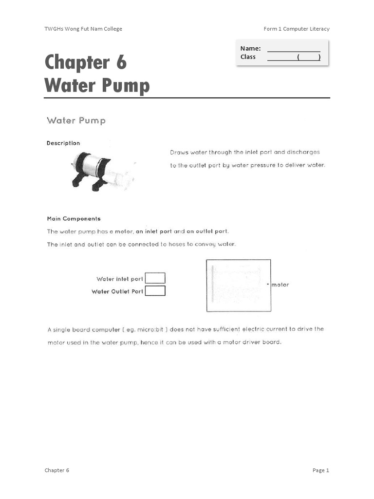 04 Water Pump Notes | PDF