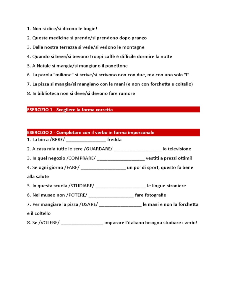 La Forma Impersonale | PDF