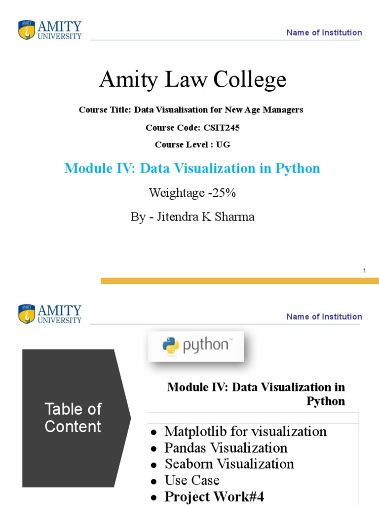 Module IV Data Visualization Using Python v2.6 | PDF | Python ...