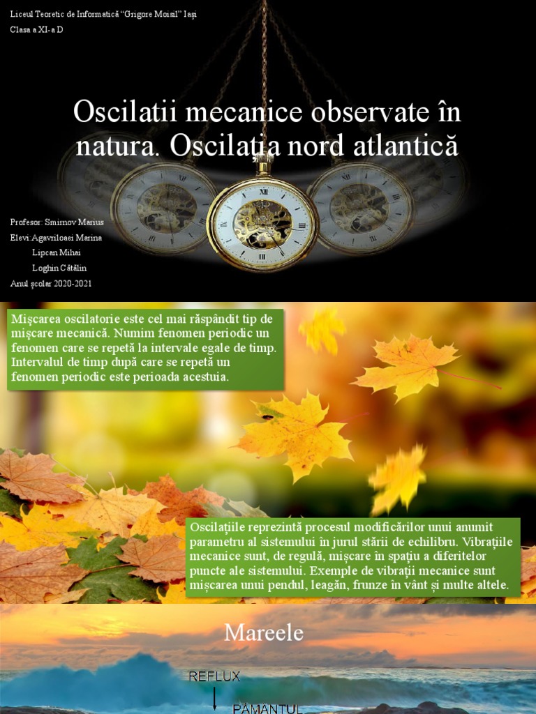 Oscilatii Mecanice Observate În Natura. Oscilația Nord Atlantică | PDF