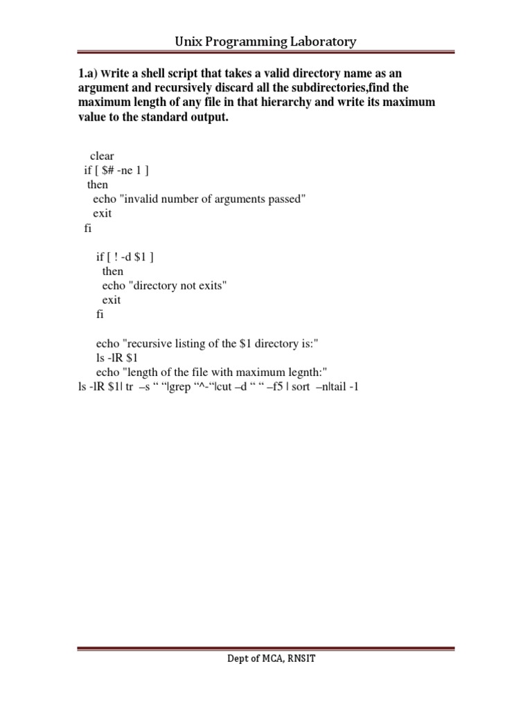 Unix Lab Manual | PDF | Filename | Computer File Unix Lab Manual | PDF | Filename | Computer File