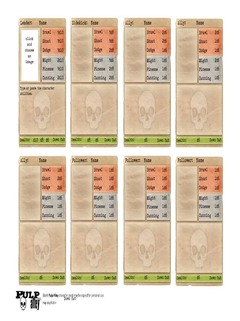 Character Abilities and Health Stats | PDF