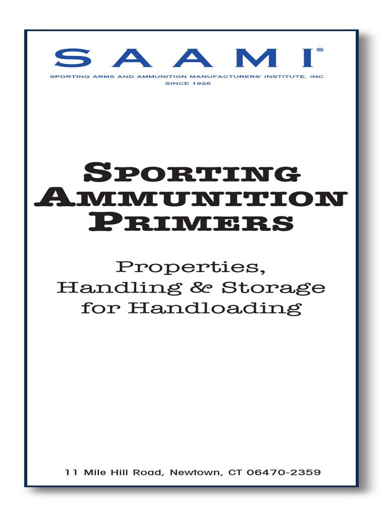 Saami Item 201-Primers | Download Free PDF | Explosion | Ammunition