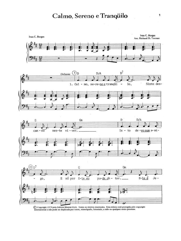 Calmo, Sereno e Tranquilo | PDF
