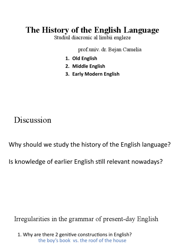 The History of The English Language | PDF | English Language | Anglo Saxons