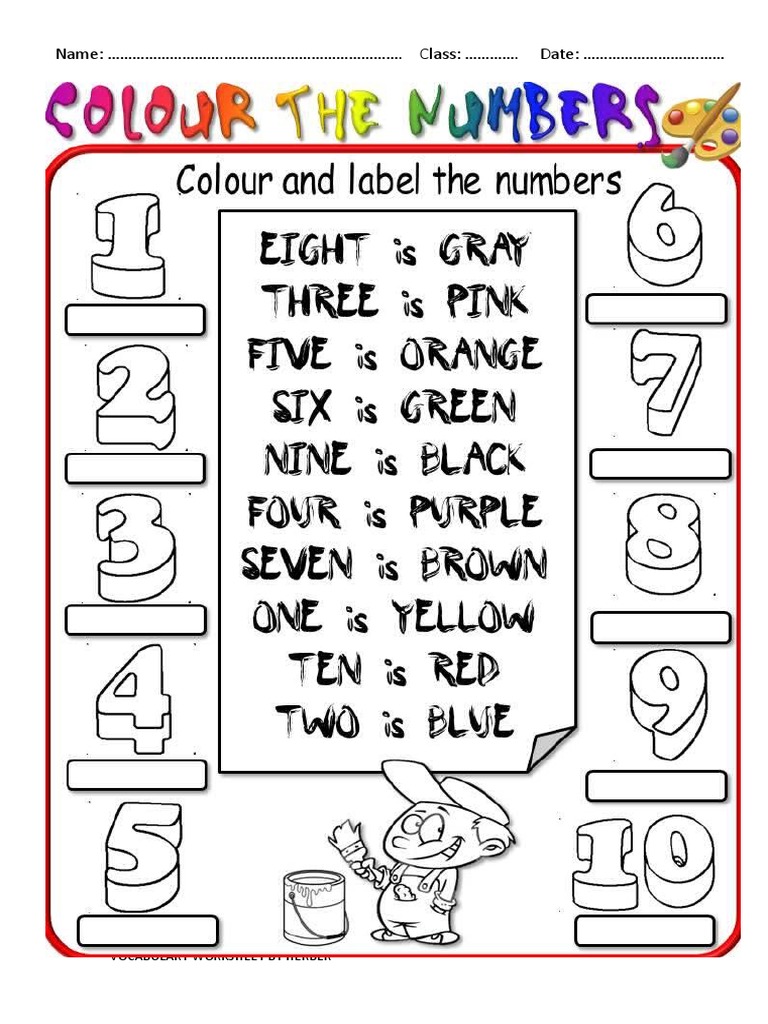 Colour The Numbers Fun Activities Games - 58898 | PDF