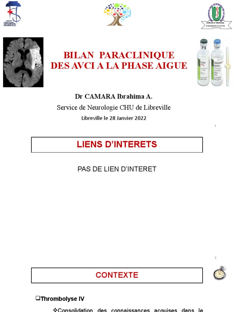 Bilan Paraclinique 1 | PDF | Accident vasculaire cérébral ...
