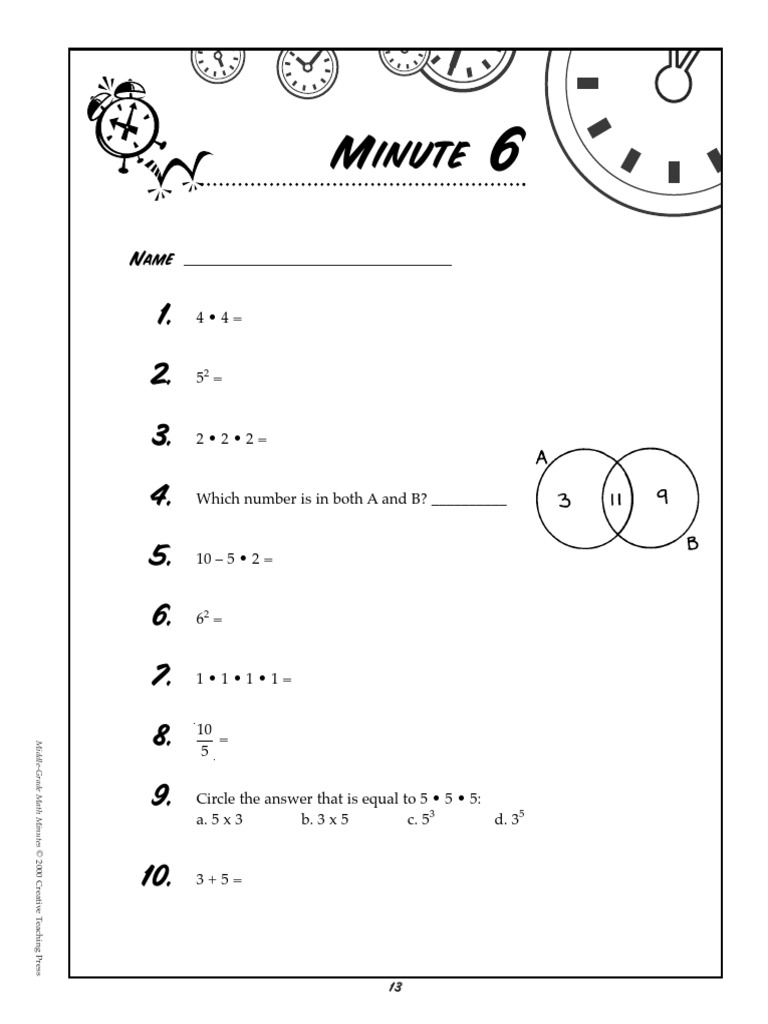 Math Minutes | PDF