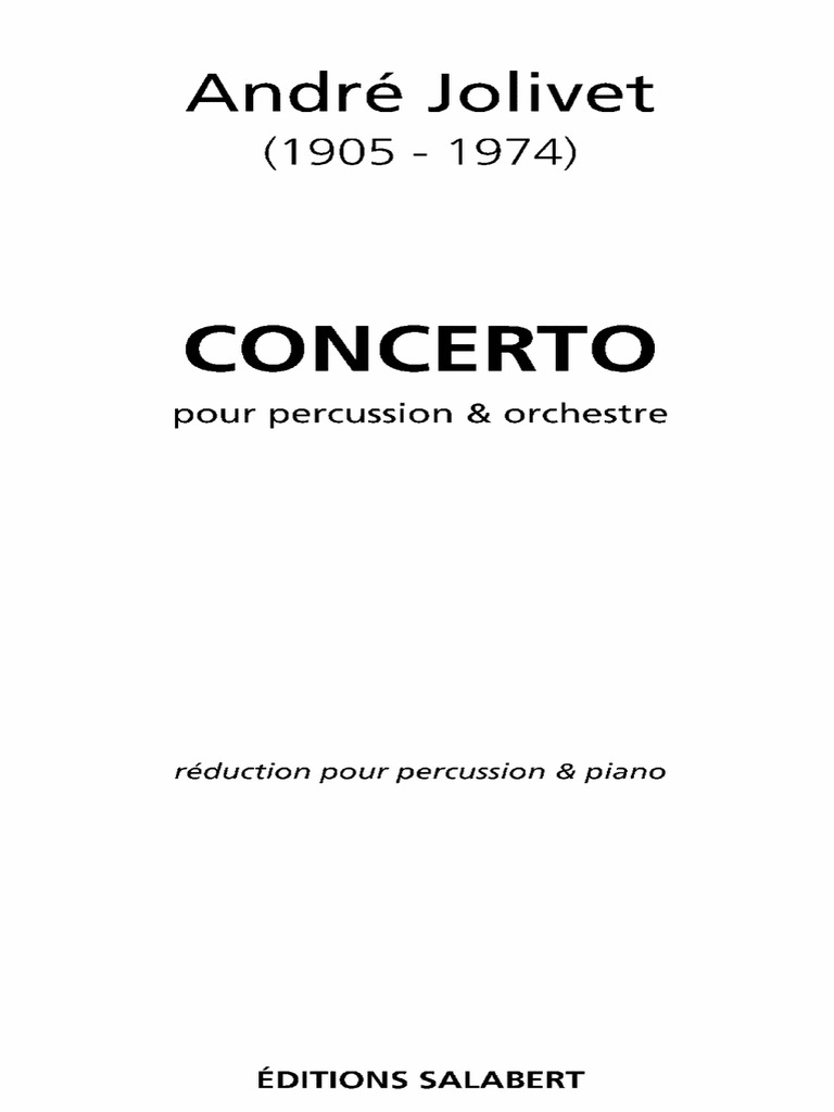 Andre Jolivet Percussion Concertopdf PDF Free | PDF